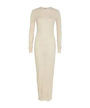 TOTEME Fine Knit Maxi Dress - Nude