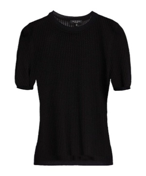 Rag & Bone Solid-color Knitted Short-sleeved Shirt - Black