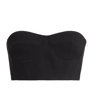MAXCO. Max&co. Strapless Sweetheart Boned Top With Detachable Straps - Black