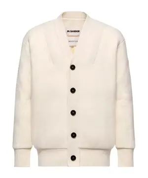 Moncler Jil Sander Padded Wool Cardigan - White