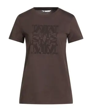 Max Mara Logo Crew Neck T-shirt - Brown