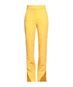 Jacquemus High-waisted Trousers With Side Slits - Yellow