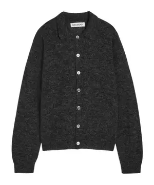 Our Legacy Evening Brushed Wool-blend Polo Shirt - Black