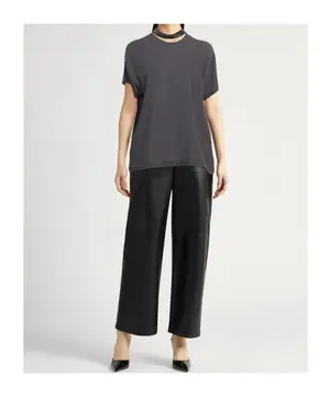 Brunello Cucinelli Short Sleeve Crew Neck Top