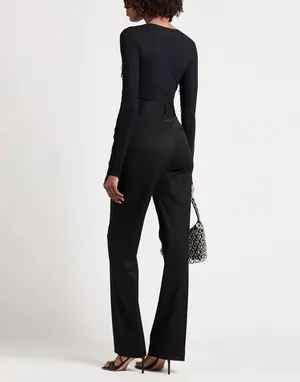 MAISON MARGIELA Plain Color Stretch Long Sleeve Tassel Jumpsuit