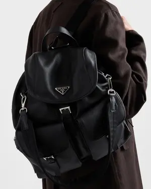 Prada Leather Backpack - Black