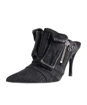 DIESEL® Pointed-toe Denim Mules