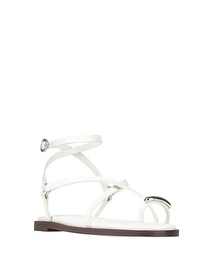 Rag & Bone Toe Strap Flat Sandals With Embellishments And Buckle Fastening