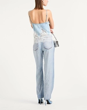DIESEL® Sleeveless Lace Trimmed Denim Top