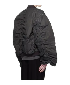 We11Done Gathered-effect Bomber Jacket