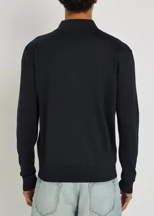 Saint Laurent Silk And Cotton-blend Polo Shirt