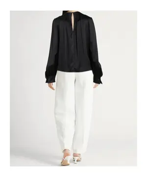 Sportmax Long Sleeved Round Neck Top