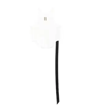 Rick Owens Raw-edge Ribbon Tank Top - White