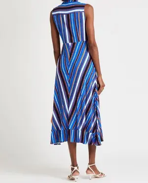MAXCO. Max&co. Striped Sleeveless Shirt Dress