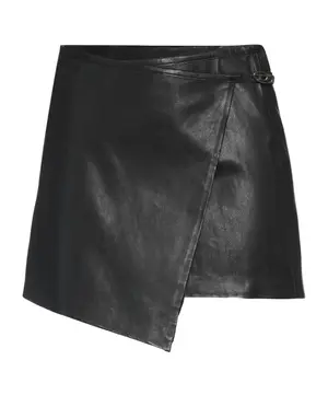 DIESEL® Stylish Versatile Solid Color Leather Skirt