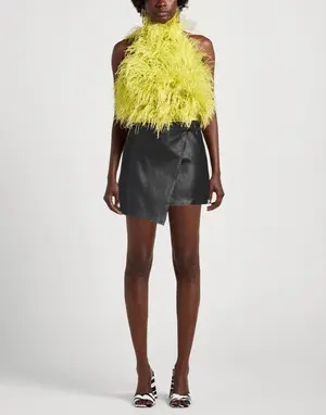 DIESEL® Stylish Versatile Solid Color Leather Skirt