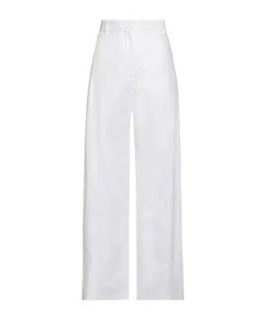Sportmax Plain Colour Wide-leg Trousers - White