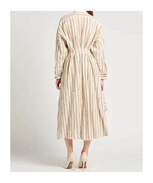 Max Mara Striped Long Sleeve Shirt Dress