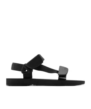 Burberry Trek Velcro Strap Detailed Sandal - Black