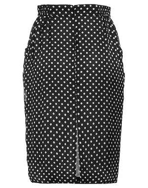 Saint Laurent Polka Dot Pencil Skirt
