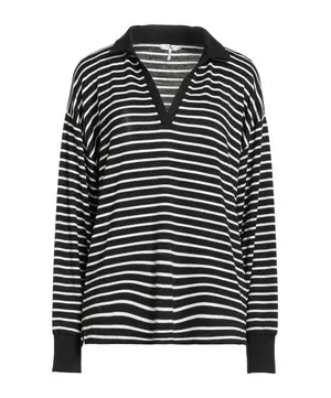 Rag & Bone Lightweight Striped Knit Sweater - Black