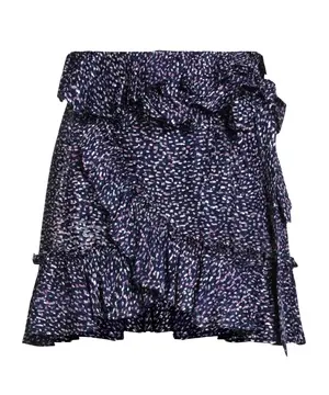 Saint Laurent Multicolor Print Wrap Skirt
