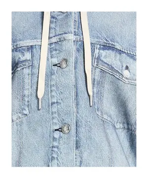 Rag & Bone Denim Hooded Long Sleeve Jacket