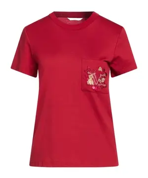 Max Mara Logo Short Sleeve T-shirt - Red