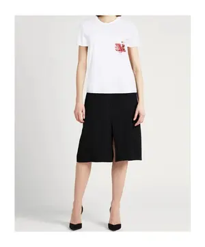 Max Mara Logo Crew Neck T-shirt - White