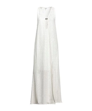 GANNI Knitted Maxi Dress - White