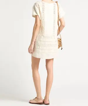 MAXCO. Max&co. Linen Crochet-knit Dress