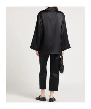 Max Mara Long Sleeve Shirt With Lapels And Embroidered Logo