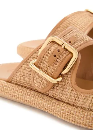 TOD'S Raffia Sandals With Buckle Fastening