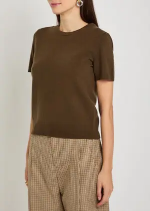 Vince Relaxed Fine-knit Wool-blend Top