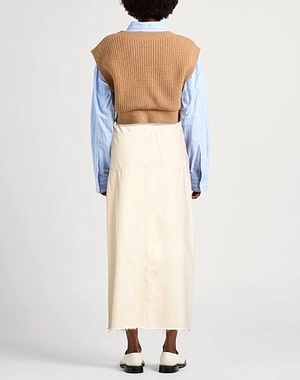 Rag & Bone Colored Denim Flared Skirt