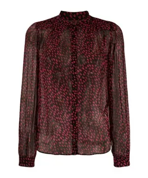 Zadig&Voltaire Tino Crush Shirt With High Collar And Long Sleeves