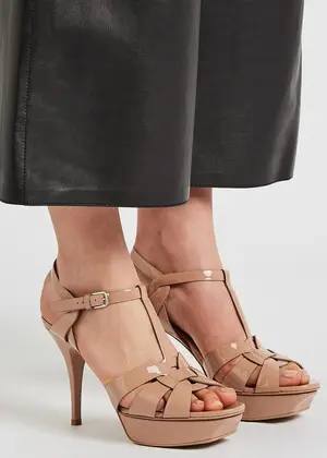 Saint Laurent Tribute 80 Leather Sandals