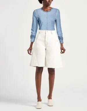 Rag & Bone Solid Color Mesh Long-sleeve Top