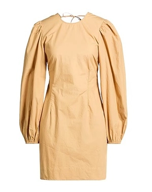 GANNI Solid Color Bodycon Dress - Nude