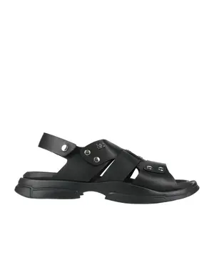 GANNI Simple Open-heeled Sandals - Black