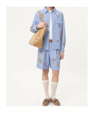 Valentino Garavani Embroidered Denim Shirt