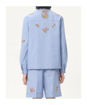 Valentino Garavani Embroidered Denim Shirt