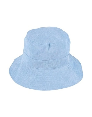 GANNI Solid Color Denim Fisherman Hat - Blue