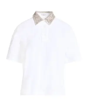 Brunello Cucinelli Short Sleeve Polo Shirt With Embellished Collar