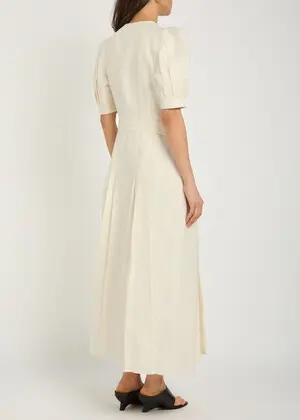 Gabriela Hearst Belted Linen Midi Dress