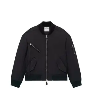 COURREGES Logo-embroidered Bomber Jacket - Black