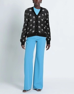 Marni Polka-dot Brushed-felt Knitted Cardigan