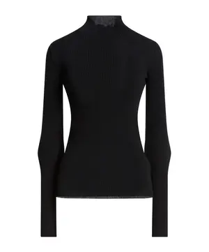 MAISON MARGIELA Solid Color Appliqué Knit Sweater - Black