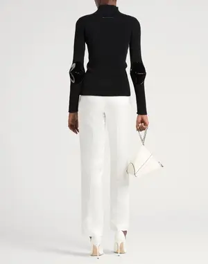 MAISON MARGIELA Solid Color Appliqué Knit Sweater