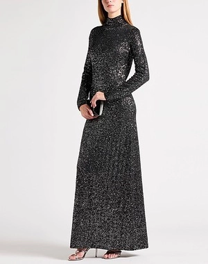 Rag & Bone Sequined Turtleneck Maxi Dress With Open Back